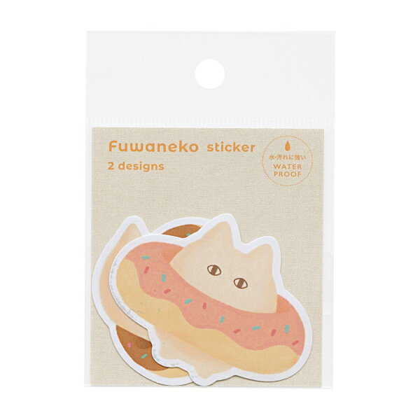 ふんわりした優しいタッチで描かれたねこのステッカー2柄セットです。食べ物に擬態化したり、ネコハラしたり。自由でかわいいねこたちが集合しました。スマホケースに貼りやすいサイズで、水や汚れに強いラミネート加工が施されています。サイズ：縦=72m...