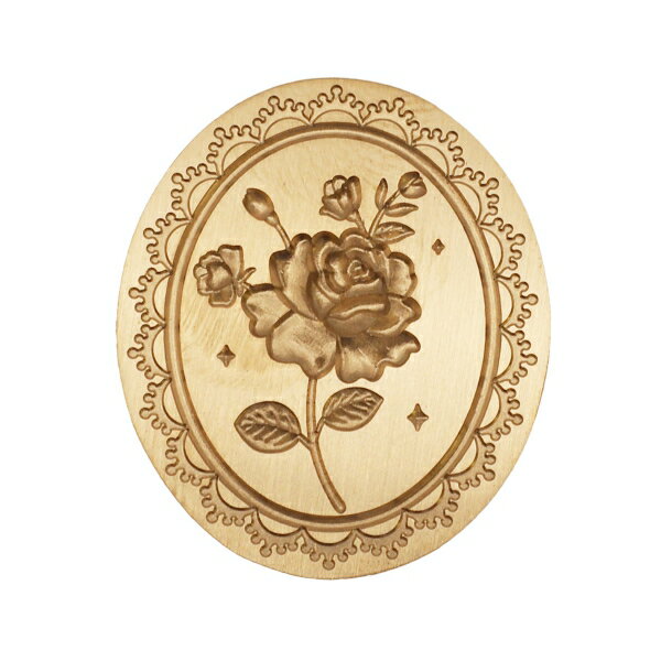 シーリングワックスのヘッドです。別売りのヘッド用ハンドルに取り付けて使用してください。サイズ：縦=28mm　横=25mm　厚さ=15mm商品色傾向：金色 イラスト表紙パターン：バラ商品番号164780商品名シーリングワックスヘッド シーリン...