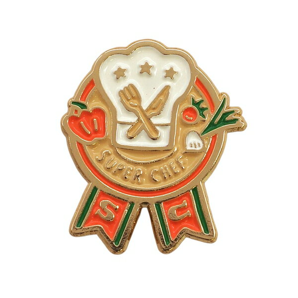 いつも頑張っている友達や恋人、家族へちょっとユニークなプレゼント。ぴったりの「賞」を選んで贈れる勲章型のピンズです。表面に凹凸があり立体感のあるデザイン。功績を称えるゴールドの輝きが華やかです。ゴム製の留め具でピンズをしっかり固定し、服やバ...