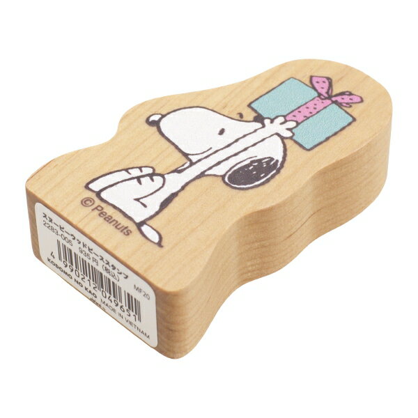 様々なポーズをした、スヌーピーや兄弟たちが印面にデザインされた木製のスタンプです。ダイカット型で表面の印刷もカラフルなので、雑貨として飾ることもできます。素材・ホルダー:木製 ・印面:ラバー ・クッション:ウレタンサイズ：縦=60mm　横=...