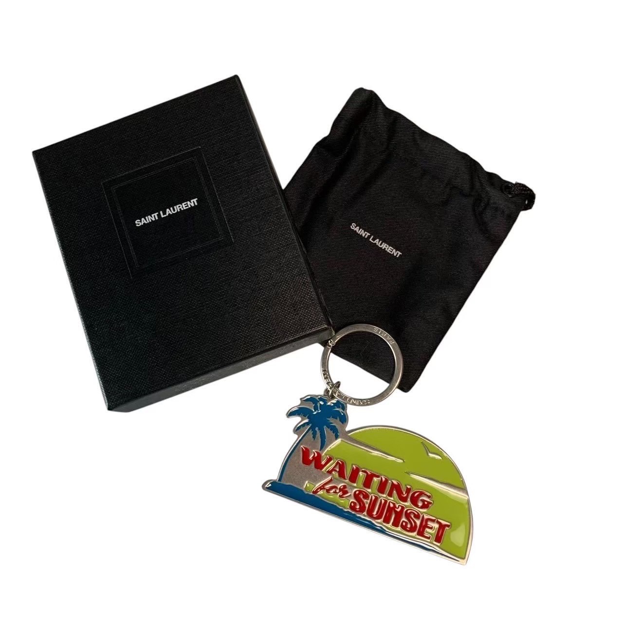 SAINTLAURENT サンローラン キーホルダー キーリング Waiting for Sunset シルバー 金属素材 ■商品情報■ ●タイトル　SAINTLAURENT サンローラン キーホルダー キーリング Waiting for ...