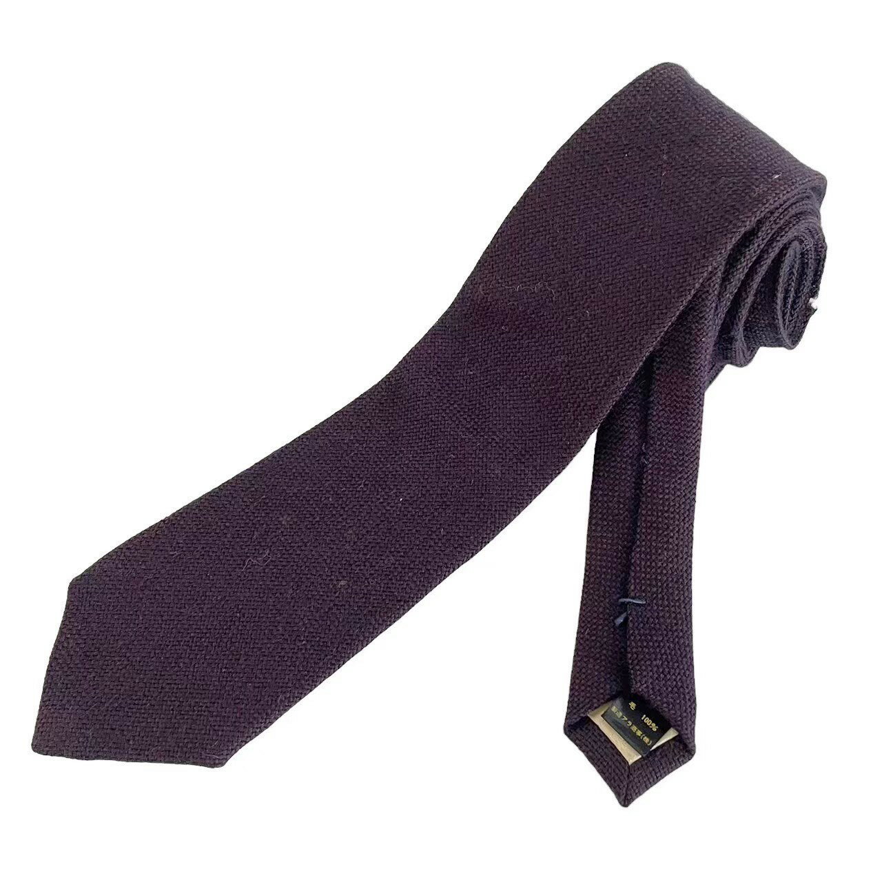 Calvin Klein カルヴァンクライン ネクタイ ブランド 小物 スーツ ファッション ビジネス ダークブラウン 茶色 ウール 毛 ストレッチ 無地 シンプル 紳士 メンズ ■商品情報■ ●タイトル　Calvin Klein カルヴァ...