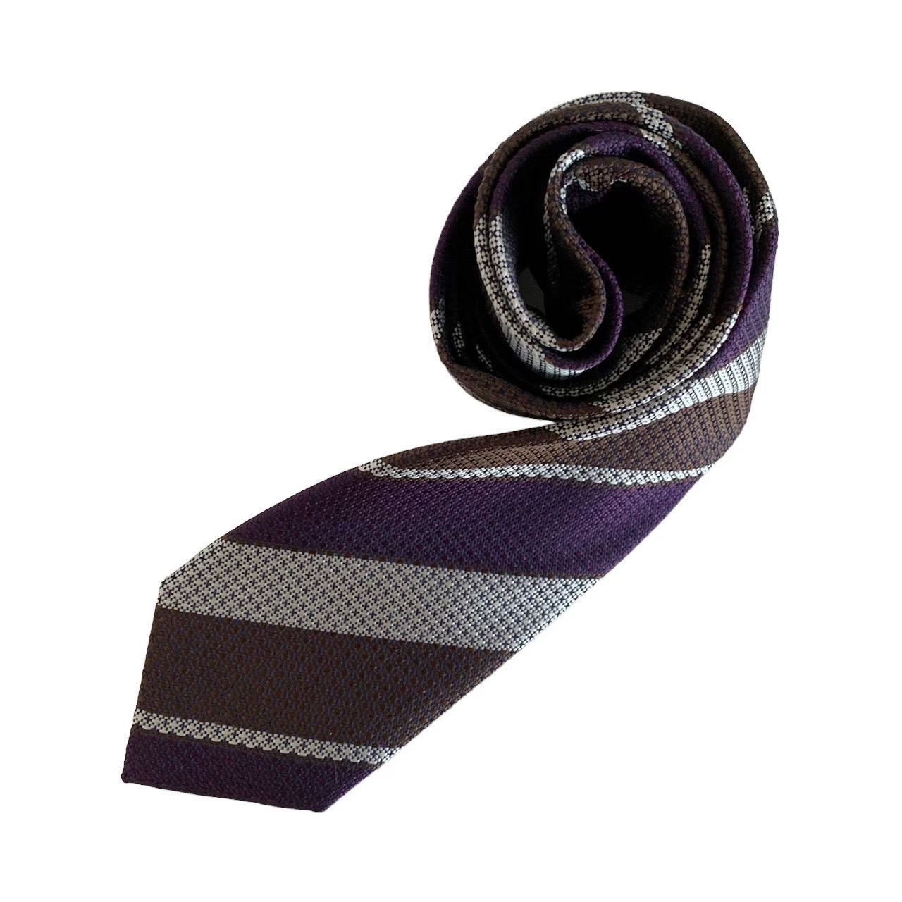 EDWARDs エドワーズ ネクタイ ブランド 小物 スーツ ファッション ビジネス パープル ホワイト ブラウン ストライプ シルク 絹 製 紳士 メンズ ■商品情報■ ●タイトル　EDWARDs エドワーズ ネクタイ ブランド 小物 ス...
