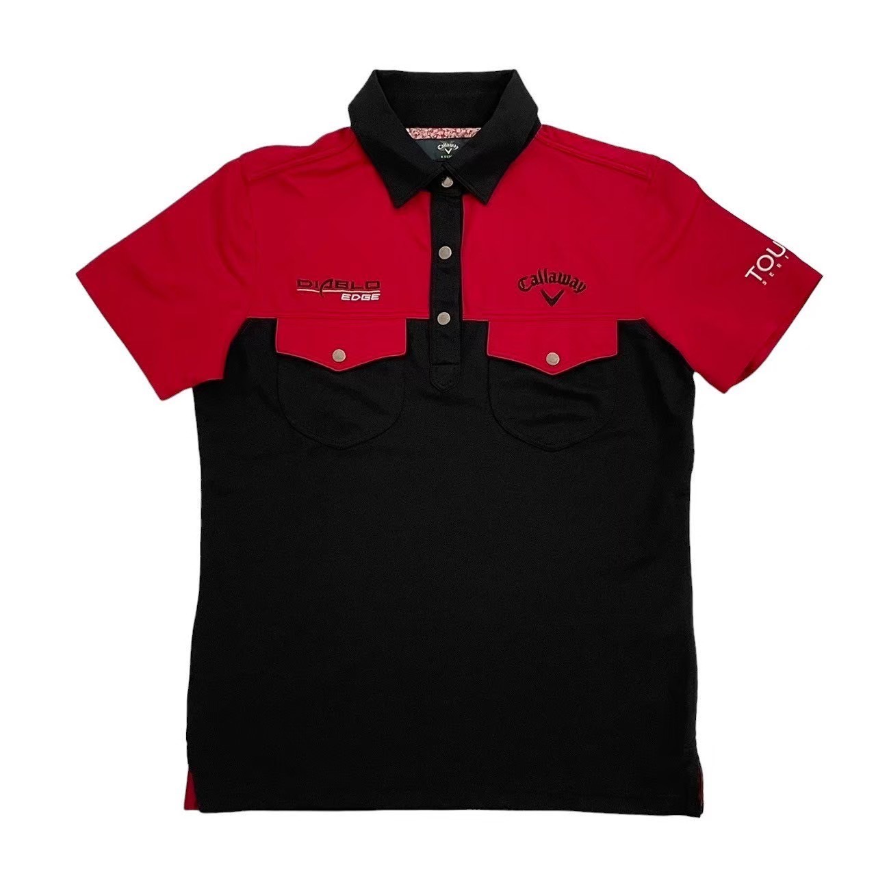 Callaway キャロウェイ トップス ウェア ゴルフ スポーツ ブランド 半袖 ポロシャツ 黒 ブラック 赤 レッド ポケット ゴルフ Mサイズ 趣味 ホビー レディース ■商品情報■ ●タイトル　Callaway キャロウェイ トップ...