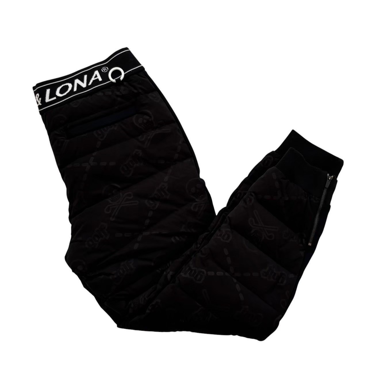 MARK&LONA マークアンドロナ ボトムス パンツ 黒 ブラック ロングパンツ 長ズボン スカル ゴルフ レディース サイズ38 Mサイズ スポーツ オールシーズン ■商品情報■ ●タイトル　MARK&LONA マークアンドロナ ボトム...