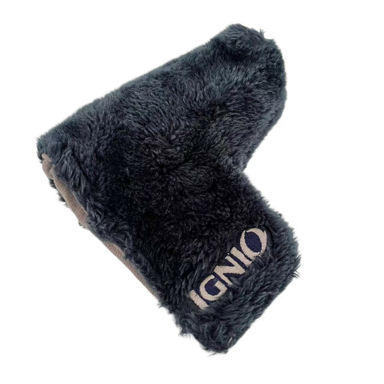 IGNIO イグニオ パター ゴルフ カバー ネイビー ファー生地 スポーツデポ アルペン マジックテープ 刺繍 ロゴ スポーツ 趣味 小物 ■商品情報■ ●タイトル　IGNIO イグニオ パター ゴルフ カバー ネイビー ファー生地 スポ...