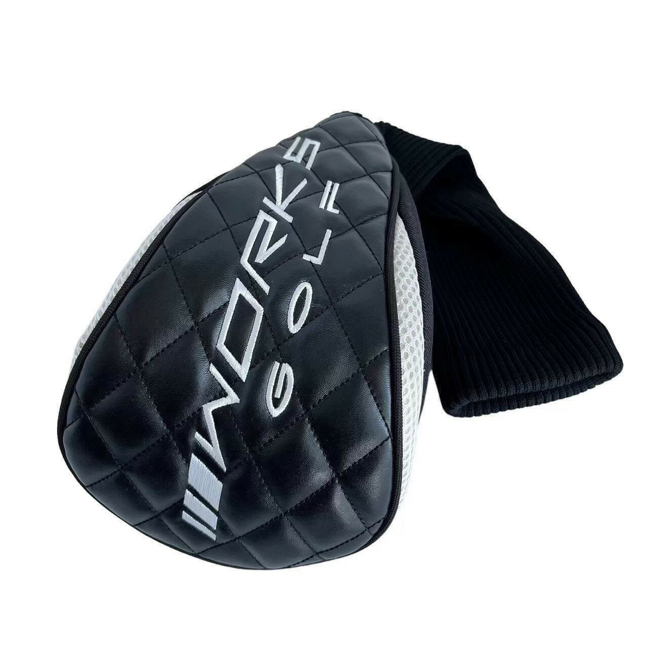 WORKS GOLF ワークスゴルフ ヘッドカバー ブラック ホワイト ゴルフ 黒 白 T&D株式会社 スポーツ 用品 趣味 フェアウェイウッド FW 合成皮革 メッシュ ニット ■商品情報■ ●タイトル　WORKS GOLF ワークスゴル...