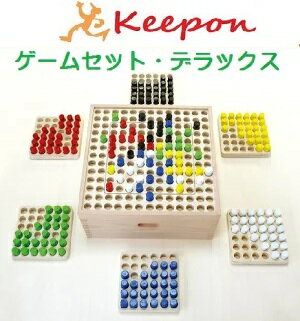 家族や友達と気軽に楽しく対戦「ペグゲーム」！ 幼児から大人、お年寄りまで幅広くコミュニケーションや頭の体操。 想像力を伸ばし、遊びながらリフレッシュできるゲームの決定版です！ これ一つでさまざまな遊びができますよ！！ セット内容 ・木箱本体...