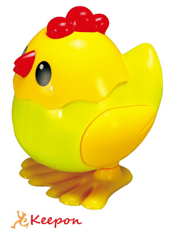 ぴょこぴょこ動くかわいいにわとり！ ゼンマイを回して置くと歩き出す！ サイズ：75×70×90mm 材質：ABS