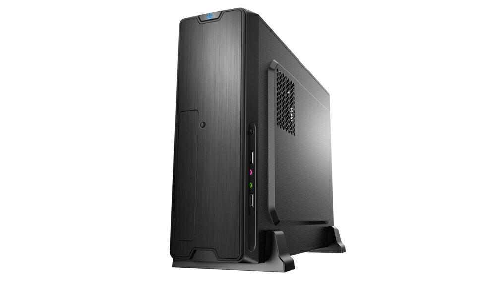 スリムPCケース 300wSFX電源内蔵 MicroATX/ITX対応 KX-M01 KX-M01 4534782960970 光沢フロントパネルを採用 本体前面パネルには、ヘアライン加工を施した光沢ブラックパネルを採用しており、どんな場所...