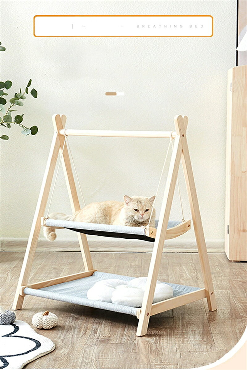 ★★★★★ この商品について 【猫の健康をサポート・ストレス解消】普段外に出ない猫ちゃんは休憩しながら、暖かい日光に浴びてゆっくりくつろぎできます。紫外線が猫の体外の菌を殺菌してくれて健康にいいです。 【猫ハンモックとベッド両用】2層デザイ...