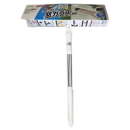 シートで窓拭きワイパーF ●サッ！とラクに窓ガラス掃除 【 水・洗剤不要 】水や洗剤を使わず、市販のガラス拭き用シートを取り付けて窓ガラスや網戸のお掃除することが出来ます。 【 隅にもフィット 】柔らかいスポンジヘッドとスポンジに埋め込まれ...