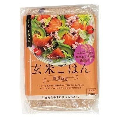 ★ 商品名 玄米ごはん 内容量 200g 商品説明 ヘルシーな玄米を低温熟成させ丁寧に炊き上げました。あたためずにそのままお召し上がりいただけます。 原材料 玄米（国産）、小豆（国産）、塩 栄養成分 100g：エネルギー125kcal、たん...
