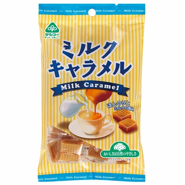 ★ 商品名 ミルクキャラメル 内容量 180g（個包装紙込） 商品説明 ミルク風味の美味しさに、三温糖を加えフレッシュアップしたちょっぴり大粒のキャラメルです。 原材料 水飴（国内製造）、加糖れん乳、砂糖（三温糖）、ショートニング、食塩、乳...