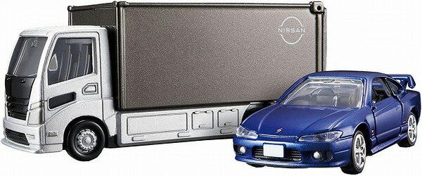 トミカプレミアムを積載できる「tomicaトランスポーター」が登場! オリジナルトランスポーターにトミカプレミアムを積載可能! オリジナルカラーのトミカプレミアム「日産 シルビア (S15)」1台付き! 【セット内容】tomicaトランスポ...