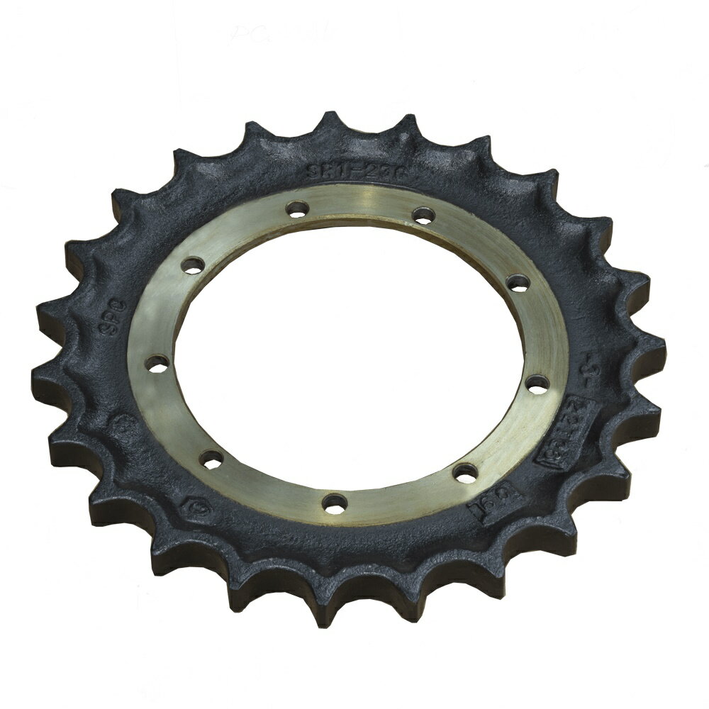 スプロケット （スプロケットリム） 機種 : コマツ PC20-7E 適用号機（シリアル番号）:# 適用 :ゴム・鉄兼用 サイズ : 23山/ボルト穴10H 取り付け用のボルト・ワッシャー付です。（一部の商品を除く） 1台分は 2SETご購...