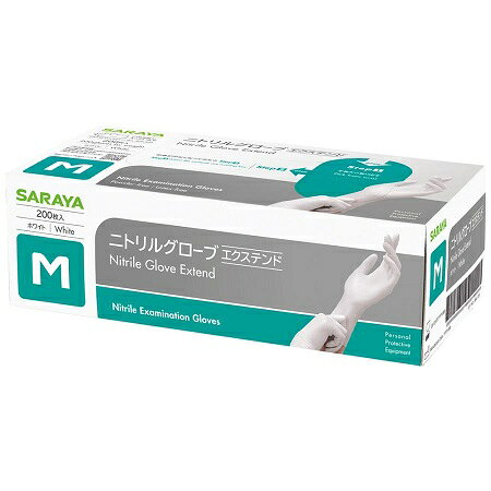 ※本商品は返品不可となります。発売元、製造元、輸入元又は販売元【東京サラヤ】【 商品説明 】「サラヤ　ニトリルグローブエクステンド　M」は、優れた伸縮性＆フィット感で、細やな作業に最適なニトリル手袋です。●伸縮性・耐久性にすぐれ、手にピッタ...