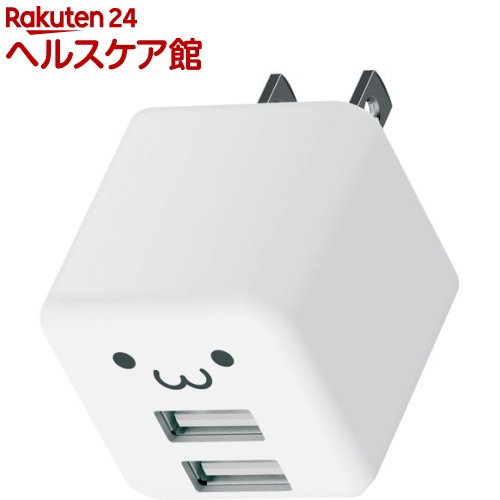 お店TOP＞家電＞スマートフォン・携帯電話＞充電器・バッテリー＞スマートフォン用充電器＞エレコム スマホ充電器 AC充電器 USBポート*2 2.4A出力 ホワイトフェイス MPA-ACU11WF (1個)【エレコム スマホ充電器 AC充電...