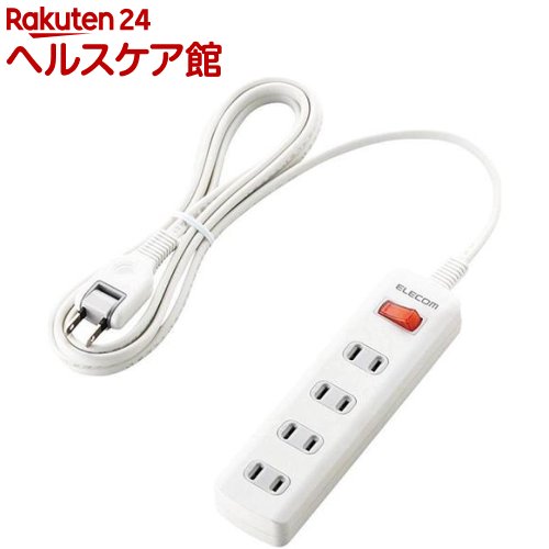 お店TOP＞家電＞情報家電＞電源タップ＞タップ＞エレコム 延長コード 電源タップ 2.5m 4個口 雷ガード 集中スイッチ付 T-K3A-2425WH (1個入)【エレコム 延長コード 電源タップ 2.5m 4個口 雷ガード 集中スイッチ付...
