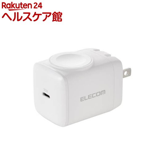 お店TOP＞家電＞スマートフォン・携帯電話＞充電器・バッテリー＞スマートフォン用充電器＞エレコム Apple Watch ワイヤレス充電器／Type-C充電器 PD 30W コンセント ホワイト (1個)【エレコム Apple Watch ...