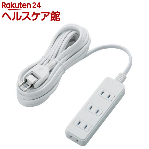 お店TOP＞家電＞情報家電＞電源タップ＞タップ＞エレコム 延長コード 電源タップ 5m 2P 4個口 ホコリ防止シャッター付 T-ST02N-2450WH (1個)【エレコム 延長コード 電源タップ 5m 2P 4個口 ホコリ防止シャッター...
