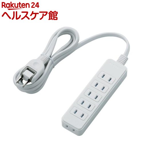 お店TOP＞家電＞情報家電＞電源タップ＞タップ＞エレコム 延長コード 電源タップ 2m 2P 6個口 ホコリ防止シャッター付 T-ST02N-2620WH (1個)【エレコム 延長コード 電源タップ 2m 2P 6個口 ホコリ防止シャッター...