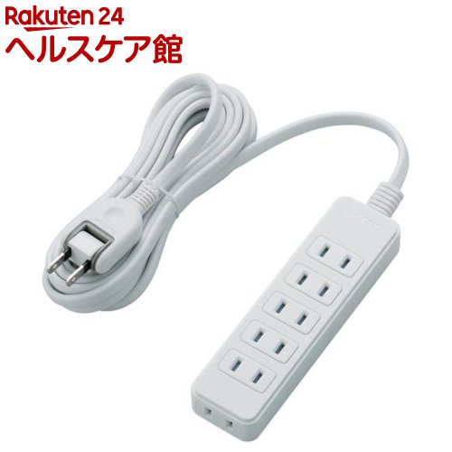 お店TOP＞家電＞情報家電＞電源タップ＞タップ＞エレコム 延長コード 電源タップ 3m 2P 6個口 ホコリ防止シャッター付 T-ST02N-2630WH (1個)【エレコム 延長コード 電源タップ 3m 2P 6個口 ホコリ防止シャッター...