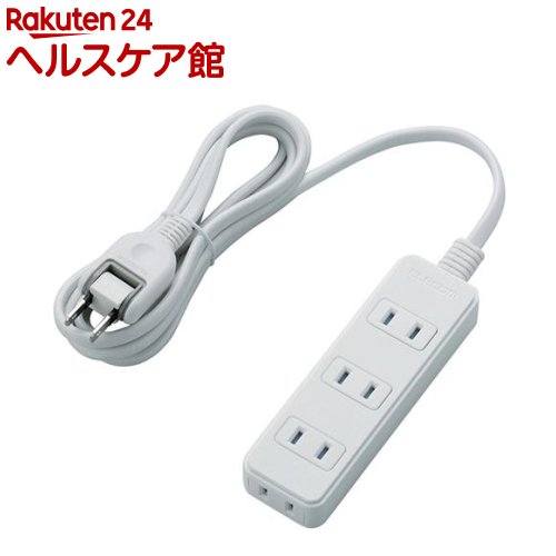 お店TOP＞家電＞情報家電＞電源タップ＞タップ(雷サージ付)＞エレコム 延長コード 電源タップ 2m 4個口 雷ガード シャッター T-KST02-22420WH (1個入)【エレコム 延長コード 電源タップ 2m 4個口 雷ガード シャッ...