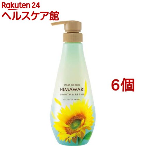 お店TOP＞化粧品＞ヘアケア＞シャンプー＞シャンプー全部＞ディアボーテ ヒマワリ オイルインシャンプー スムース＆リペア ポンプ (500ml*6個セット)商品区分：化粧品【ディアボーテ ヒマワリ オイルインシャンプー スムース＆リペア ポ...
