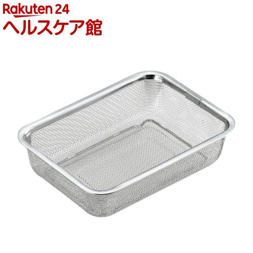 お店TOP＞ホーム＆キッチン＞調理器具＞ザル・ボウル＞ザル(ざる)＞ステンレス角型水切りザル 中 YJ2349 (1コ入)【ステンレス角型水切りザル 中 YJ2349の商品詳細】●足付きで水切れがよく、丈夫なステンレス製のザル●別売りのおか...