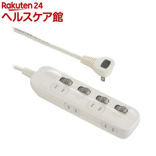 お店TOP＞家電＞情報家電＞電源タップ＞タップ(個別スイッチ付)＞4個口 2m 節電タップ 交互コンセント (1個)【4個口 2m 節電タップ 交互コンセントの商品詳細】●充電アダプターが干渉しにくい交互コンセント●LEDランプ付個別スイッ...