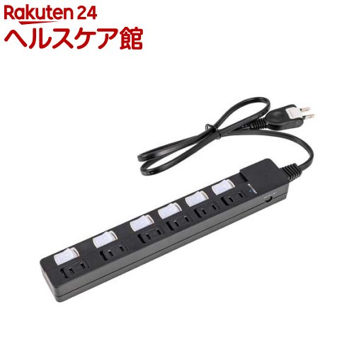 お店TOP＞家電＞トラベル用品＞変換プラグ・電源ケーブル＞電源タップ・電源ケーブル＞Digio2 OAタップ 安全機能搭載スイッチ付 6個口 2m TAP-048-20BK (1個)【Digio2 OAタップ 安全機能搭載スイッチ付 6個口...