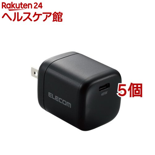 お店TOP＞家電＞スマートフォン・携帯電話＞充電器・バッテリー＞スマートフォン用充電器＞エレコム USB Type-C 充電器 PD 高速 iPhone17 対応 45W 小型 軽量 ブラック (5個セット)【エレコム USB Type-C...