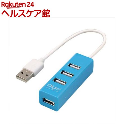 お店TOP＞家電＞情報家電＞パソコンサプライ＞USBハブ(USB2.0対応/4ポート)＞Digio2 USB2.0 4ポートハブ 15cm UH-2604BL (1個)【Digio2 USB2.0 4ポートハブ 15cm UH-2604BL...