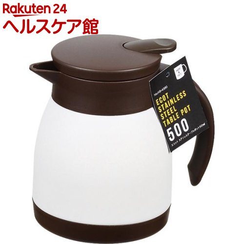 お店TOP＞ホーム＆キッチン＞調理器具＞やかん・ポット＞ポット＞エコット ステンレステーブルポット 500ml HB-4380 (1個)【エコット ステンレステーブルポット 500ml HB-4380の商品詳細】●電気を使わずに保温・保冷で...