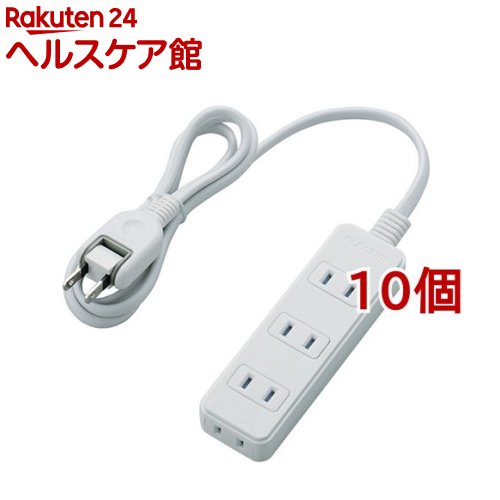 お店TOP＞家電＞情報家電＞電源タップ＞タップ(雷サージ付)＞エレコム 延長コード 電源タップ 1m 4個口 雷ガード シャッター T-KST02-22410WH (10個セット)【エレコム 延長コード 電源タップ 1m 4個口 雷ガード ...