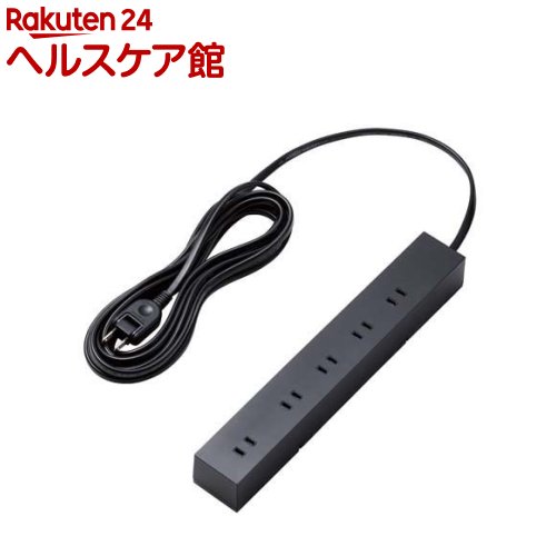 お店TOP＞家電＞情報家電＞電源タップ＞タップ＞エレコム 延長コード 電源タップ 2P 10個口 5m ブラック T-KF04-21050BK (1個)【エレコム 延長コード 電源タップ 2P 10個口 5m ブラック T-KF04-210...