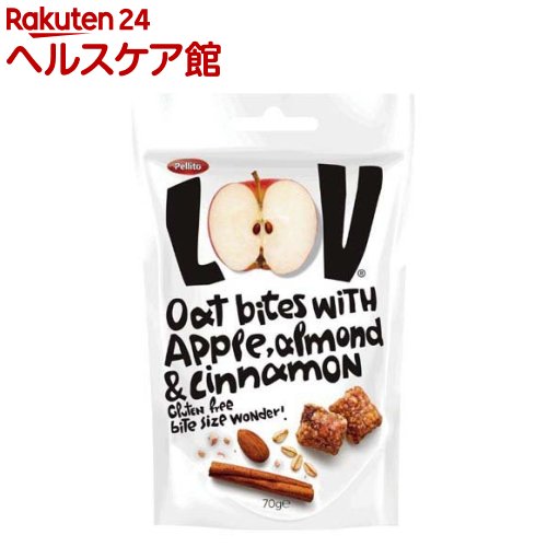 お店TOP＞健康食品＞ダイエットサポート＞バランス栄養食＞シリアルバー＞ペリート・ラブ オートバイツ アップルシナモン＆アーモンド (70g)【ペリート・ラブ オートバイツ アップルシナモン＆アーモンドの商品詳細】●オーツ麦をベースに、アー...