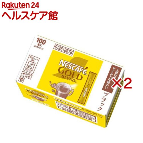 お店TOP＞水・飲料＞コーヒー＞インスタントコーヒー＞コーヒー(インスタント)＞ネスカフェ ゴールドブレンド スティック ブラック (100本入×2セット(1本2g))【ネスカフェ ゴールドブレンド スティック ブラックの商品詳細】●コーヒ...
