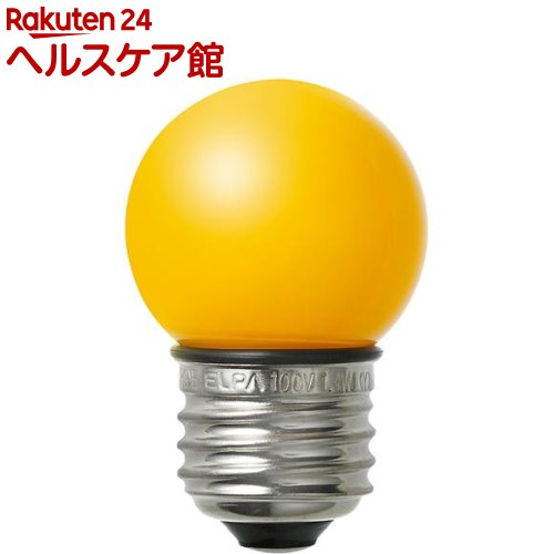 お店TOP＞家電＞電球・蛍光灯＞LED電球＞LED電球(E26 口金)＞エルパ(ELPA) LED装飾用電球 防水型 ミニボール球形 G40 E26 イエロー LDG1Y-G-GWP253 (1コ入)【エルパ(ELPA) LED装飾用電球 ...