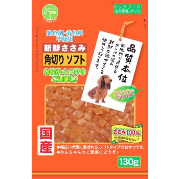 ・低脂肪で良質なタンパク質の新鮮な鶏ささみを使用しております。・ソフト仕上げでひとくちタイプの大きさにしました。・ワンちゃんのおやつやご褒美に・発色剤、着色料不使用【原材料】鶏肉(ササミ)、グリセリン、プロピレングリコール、酸化防止剤(亜硫...