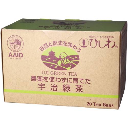 ■商品名：農薬を使わずに育てた宇治緑茶TB ■内容量：20袋 ■メーカー：ひしわ ■賞味期限：開封前：製造日より1年 開封後：密封容器に移し、お早めにお召し上がりください。 ■原材料：緑茶（京都府産） ■商品説明： 1杯につき、ティーバッグ...
