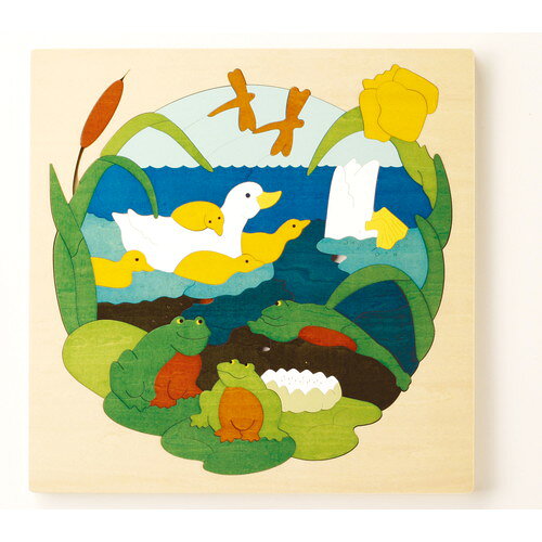 ■商品名：2重パズル・ダックス （GL6523） ■サイズ：30x30cm ■メーカー：ジトレ/GITRE ■対象年齢：5歳頃から ■生産国：イタリア ■商品詳細： 〇湖畔の水上と水面下の様子が描かれています。