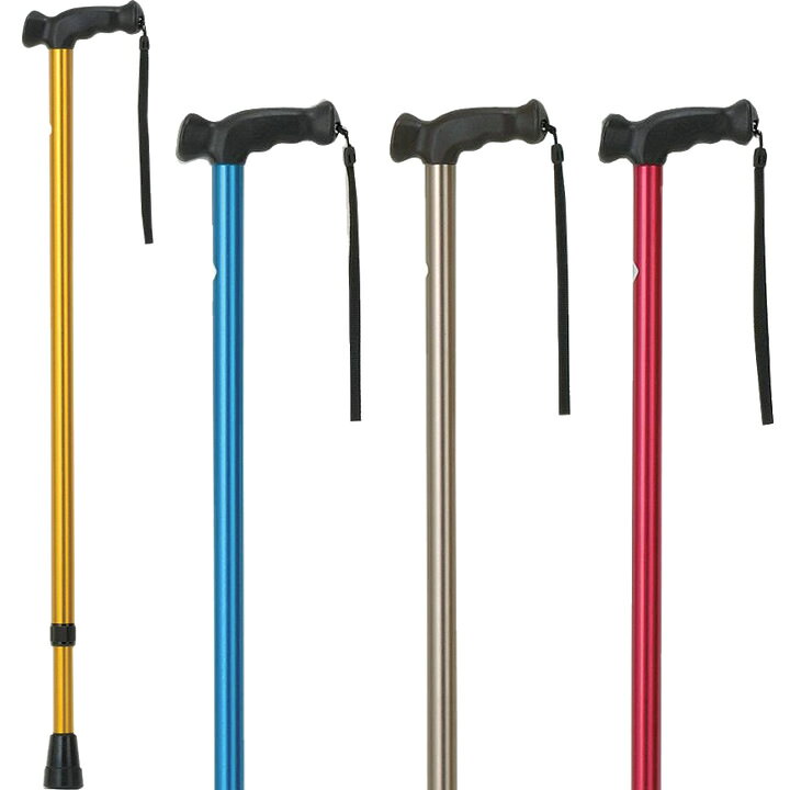 NEW!&nbsp;あると便利なコンパクト車いすの新商品○財団法人製品安全協会SGマーク適合製品。○長さ調節は、プッシュボタンを押す事によって簡単に長さ調節できます。○アルミ製仕様表詳細長さ：73.5〜98.5cm重量：340g規格1個