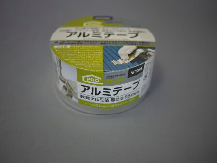 ○特長○耐水性、耐候性に優れている。屋外でも使用可能。○用途○流し台などの水回りの隙間シールに。空調ダクトの補修に。金属屋根、外壁などの防水・補修に。○仕様○厚さ0.1mm50mmX10m○材質○　粘着剤：アクリル系　基材：軟質アルミ箔○質...