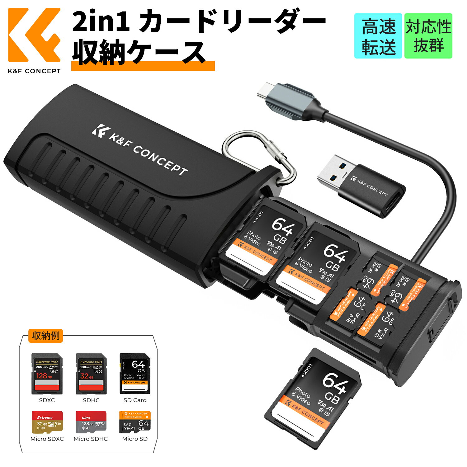 商品詳細 おすすめポイント 高速転送：USB3.1 Gen1規格対応で、UHS-IIカードの高速データ転送が可能。撮影後すぐに画像や動画をパソコンやその他のデバイスに移動できます。これにより、時間を節約し、作業効率を向上させます。 収納機能...