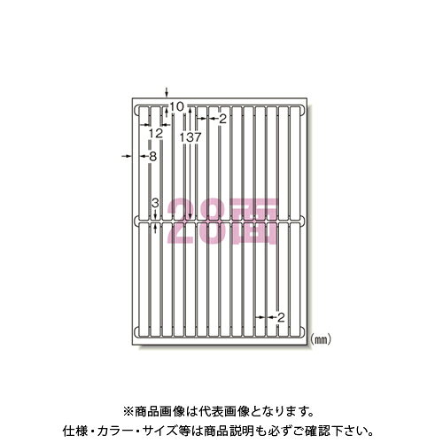 【メーカー】 ●エーワン 【仕様】 ●規格：A4判28面 角丸 ●1片寸法：縦137×横12mm ●紙種：上質紙 ●総紙厚：0.15mm ●GPN掲載：○CROWN オフィス図鑑 2022 Vol.52の【 75ページ 】をご参考下さい。