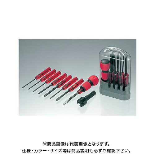 【メーカー】 ●(株)兼古製作所 【特長】 ●使用頻度の高いサイズをセット ●力の入る電工グリップ ●ヒートン回し付 ●マグネット付(刃先) 【仕様】 ●RoHS2対応：○ ●材質： ・ドライバー：クローム・モリブデン・バナジウム鋼、CA ...