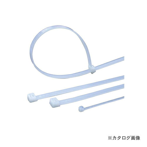 【メーカー名】 ●アックスブレーン（株） 【用途】 ●ワイヤー、ケーブル、ホースなどの結束に幅広く使える標準タイプの結束バンド 【特長】 ●バンド丸く滑らかで、作業時に手や電線の被覆を傷つけません。 ●ヘッドとバンドは一体形成でロックの引張...