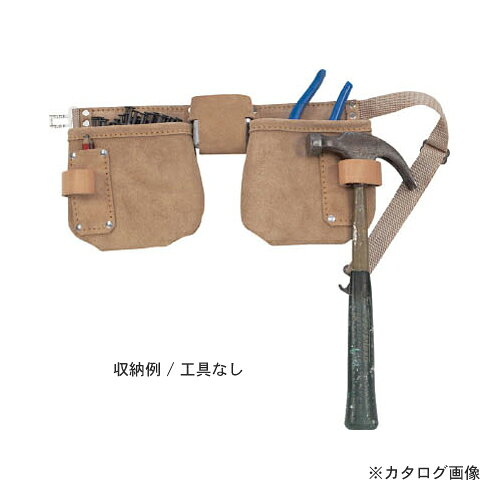 ※画像はイメージになります、商品説明をご確認下さい。 【仕様】 ●サイズ(mm)：W350×H165 ●丈夫な革製の2つのポケットは間口が広く、使いやすい。 【関連商品】 クニーズ Kuny's 腰袋(両側・ベルト付) AP-661 クニー...